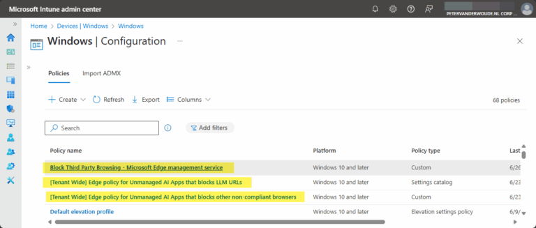 All about Microsoft Intune | Blocking other browsers with policies for ...