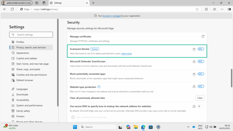 All about Microsoft Intune | Preventing scareware with scareware blocker in Microsoft Edge